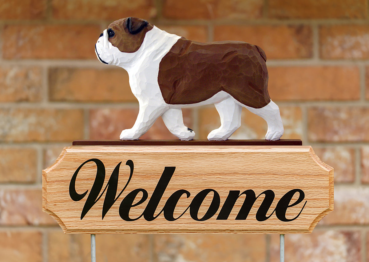 English Bulldog Red - Michael Park Collection Dog in Gait Welcome Stak