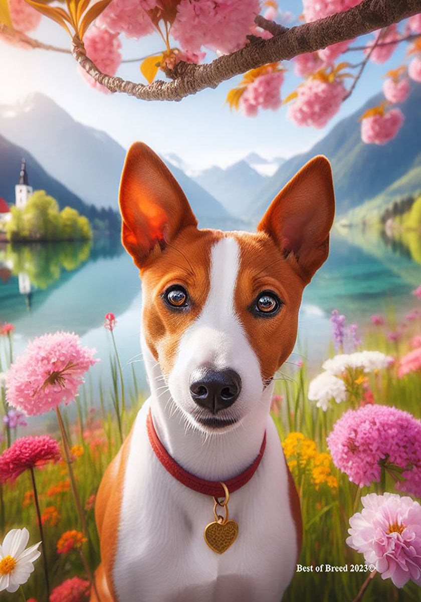 Basenji - Best of Breed DCR Spring Outdoor Flag