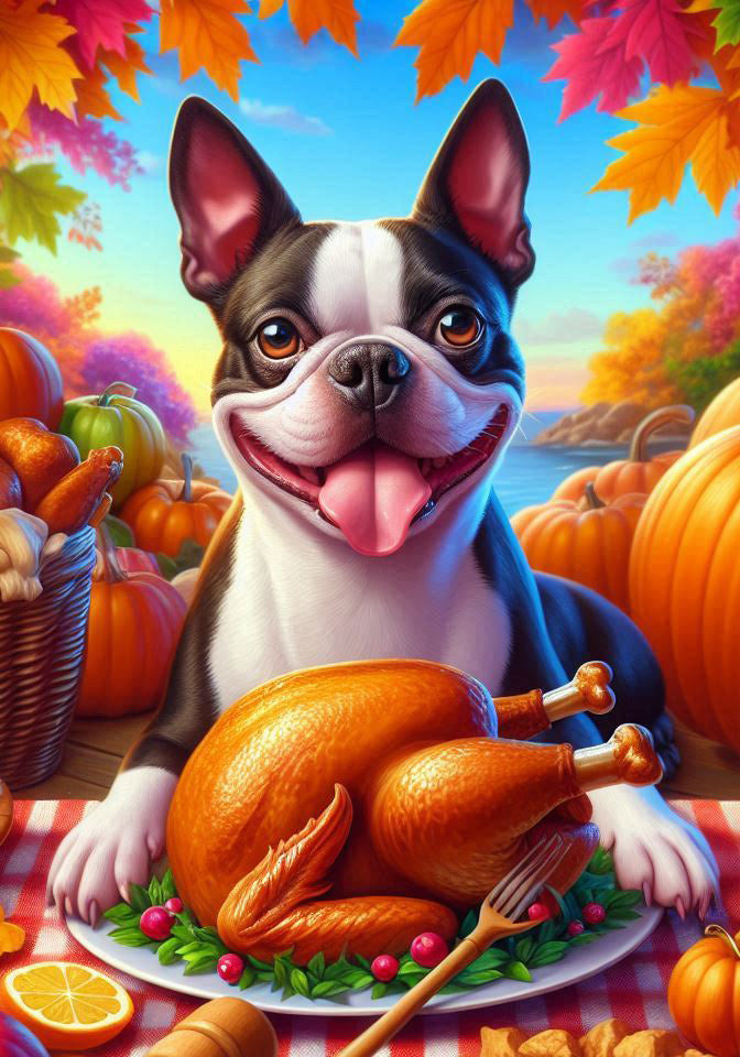 Boston Terrier - Best of Breed DCR Thanksgiving Outdoor House and Gard