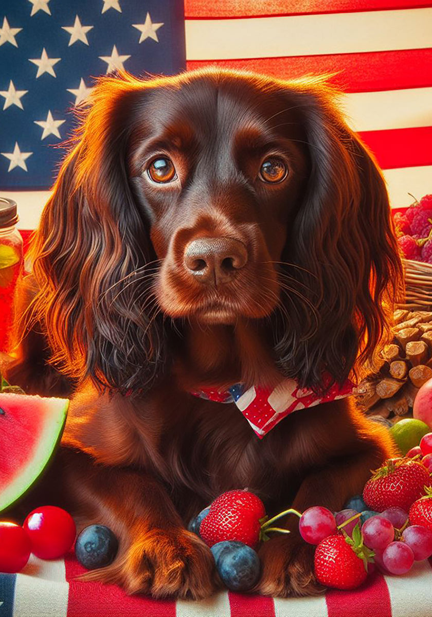 Boykin Spaniel - Best of Breed DCR Patriotic I Outdoor Flag
