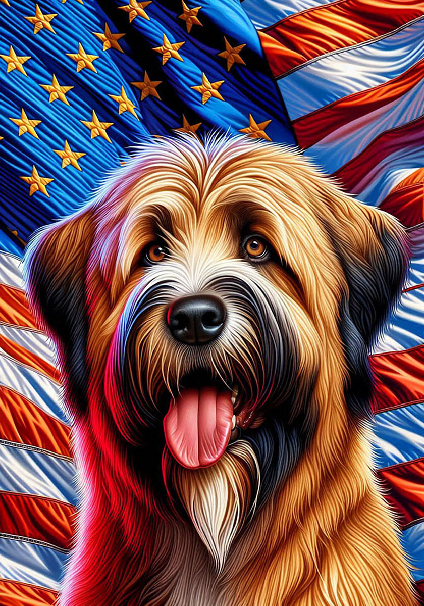Briard Fawn - Best of Breed DCR Patriotic III Outdoor House and Garden