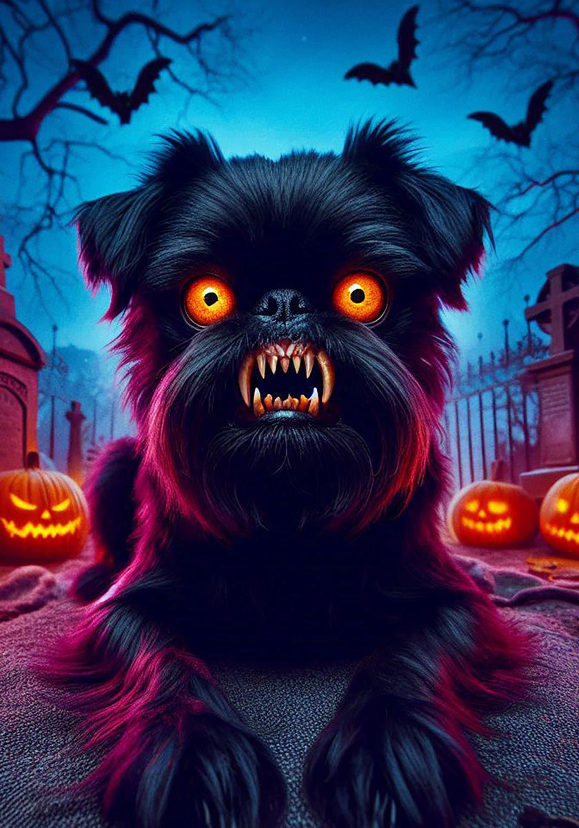 Brussells Griffon Black- Best of Breed DCR Halloween Outdoor House and