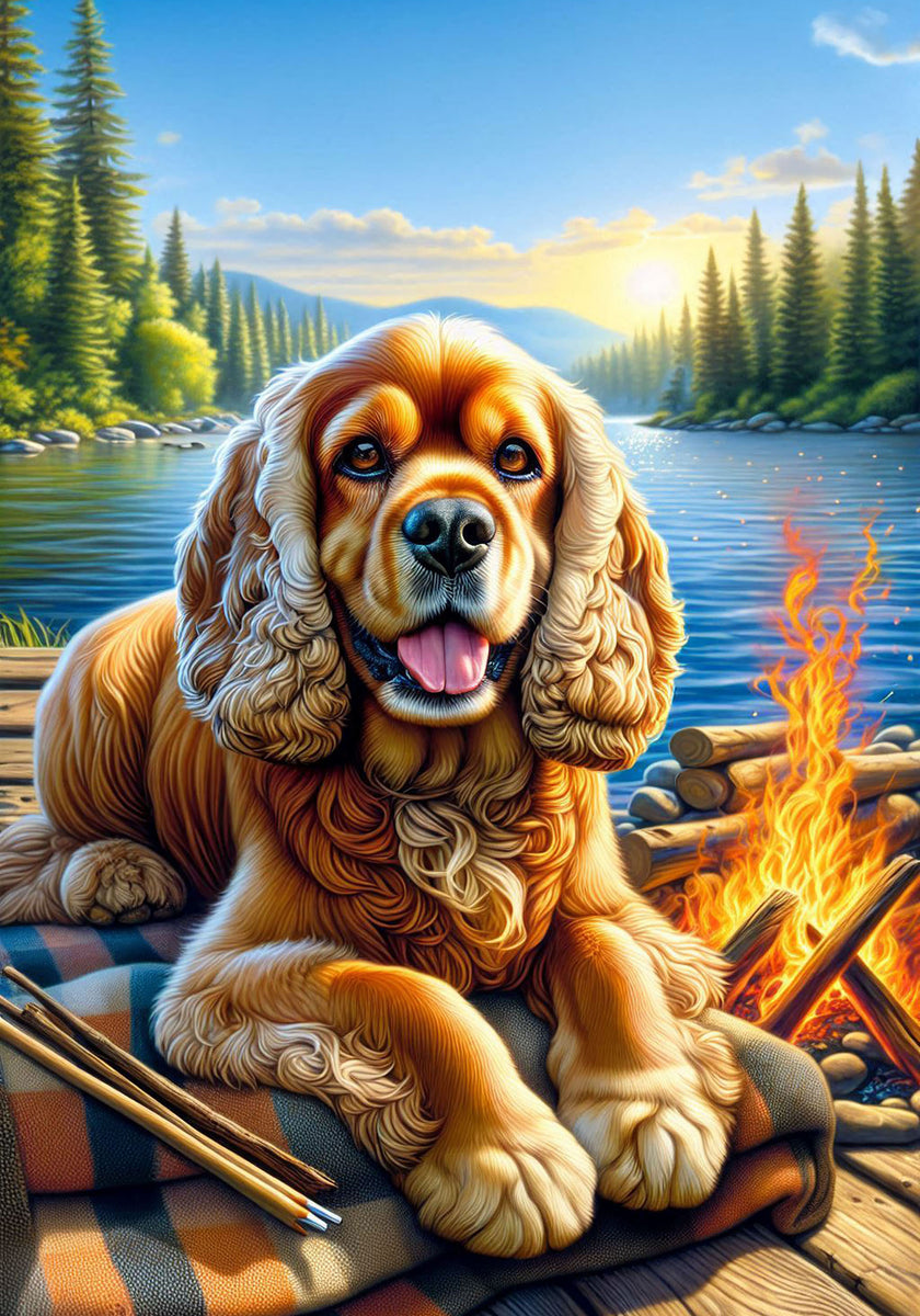 Cocker Spaniel Buff - Best of Breed DCR Summer Camping Outdoor House a