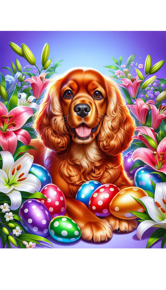 Cocker Spaniel Chocolate - Best of Breed DCR Easter Holiday Outdoor Ho