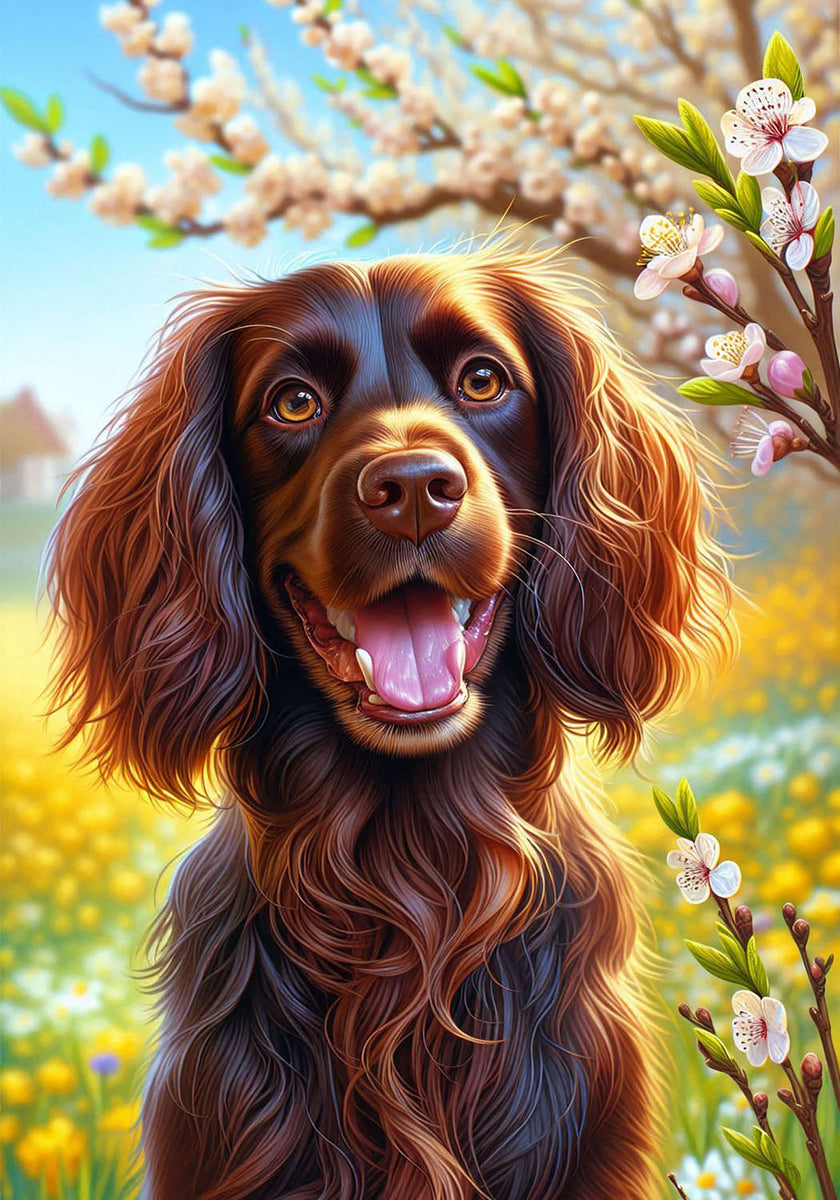 Field Spaniel Brown - Best of Breed DCR Spring II Outdoor House and Ga