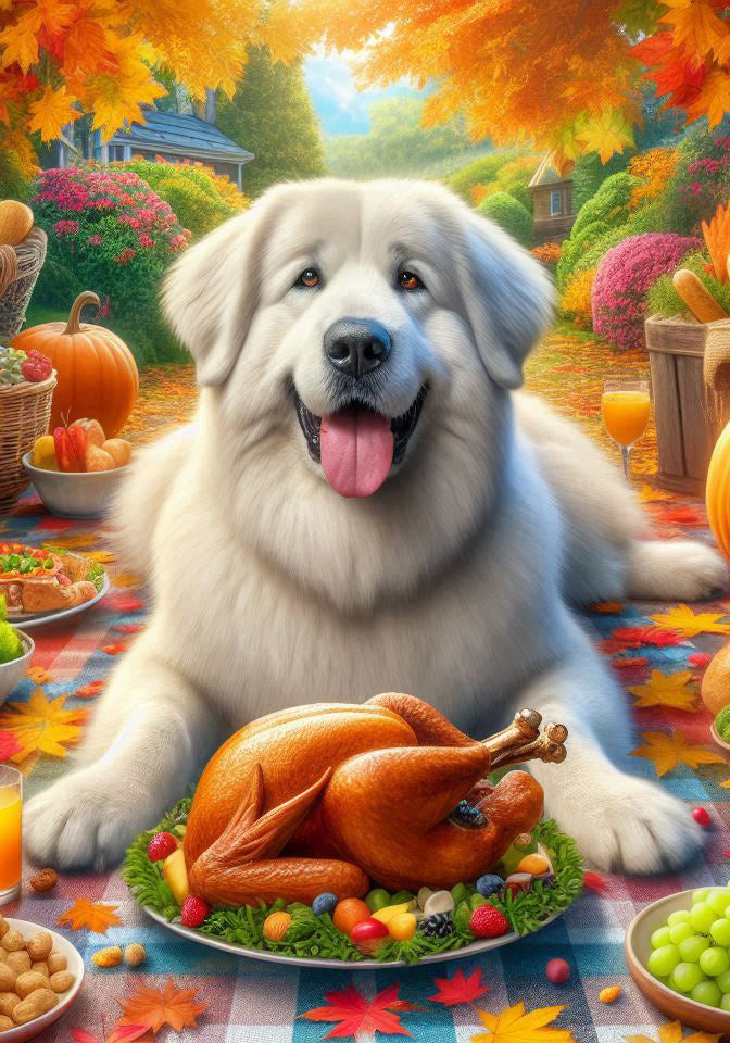 Great Pyrenees - Best of Breed DCR Thanksgiving Outdoor House and Gard