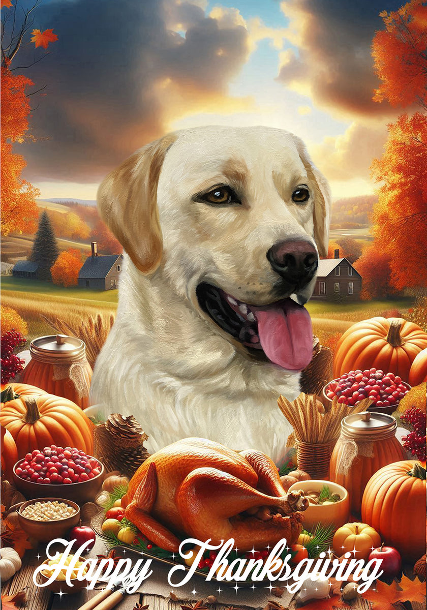Yellow Labrador - Best of Breed Thanksgiving Outdoor House and Garden
