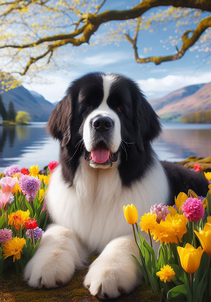 Newfoundland Landseer - Best of Breed DCR Spring Outdoor Flag