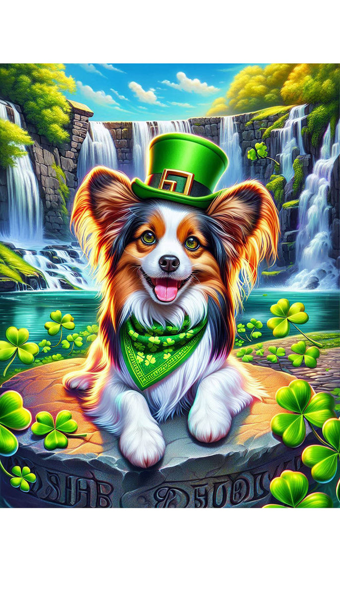 Papillon Tri - Best of Breed DCR Saint Patricks Day Day Outdoor House