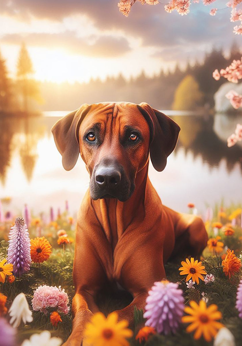 Rhodesian Ridgeback - Best of Breed DCR Spring Outdoor Flag