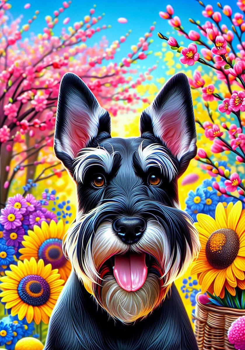 Schnauzer Black Cropped - Best of Breed DCR Spring II Outdoor House an