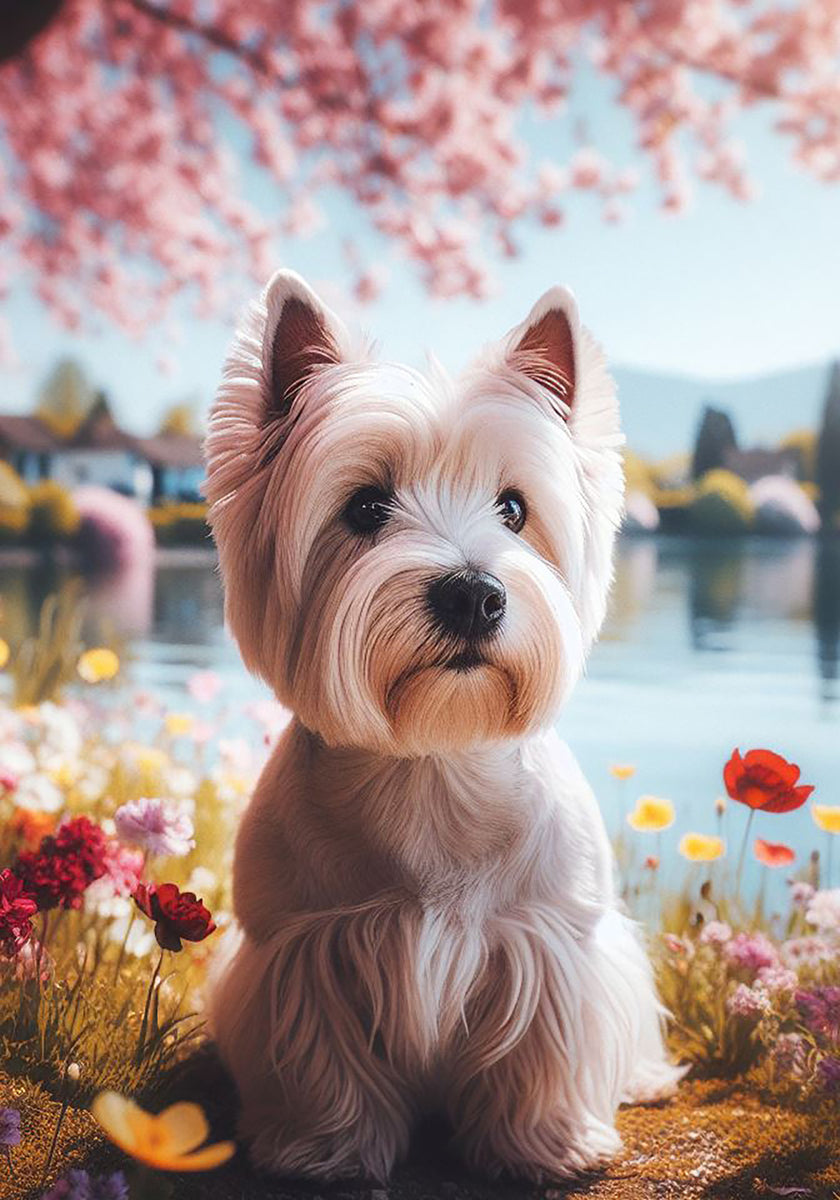 Westie - Best of Breed DCR Spring Outdoor Flag