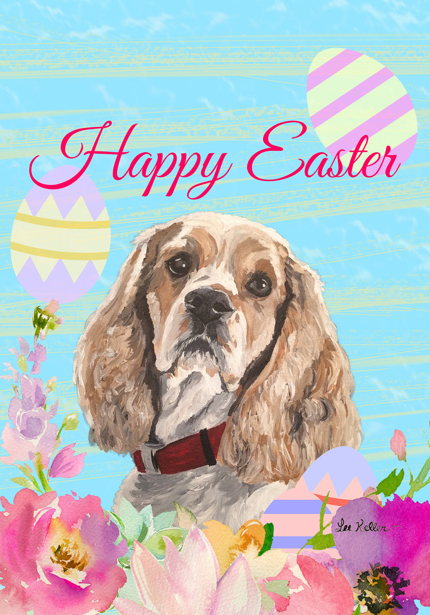 Cocker Spaniel Buff - Hippie Hound Studios Easter House and Garden Fla