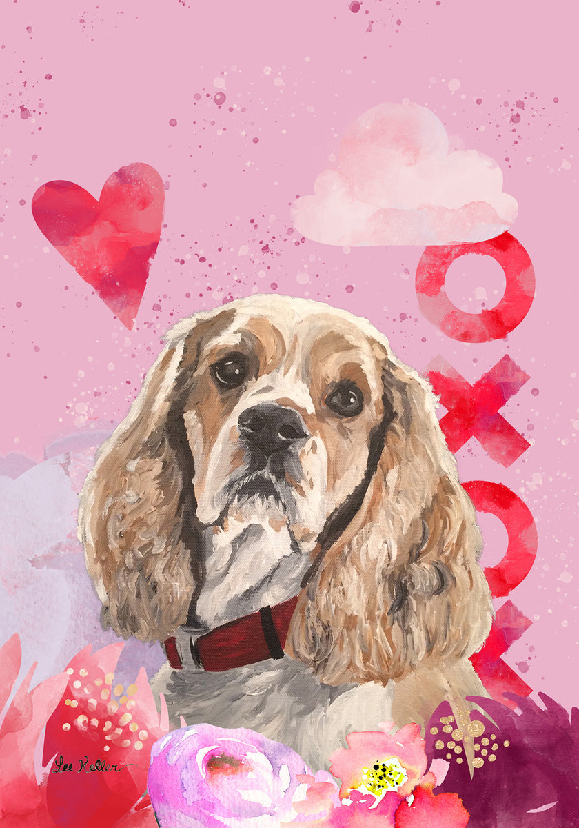Cocker Spaniel Buff - Hippie Hound Studios Valentines House and Garden