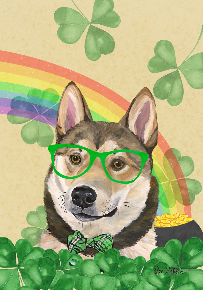 Alaskan Malamute - Hippie Hound Studios Saint Patricks Day House and G