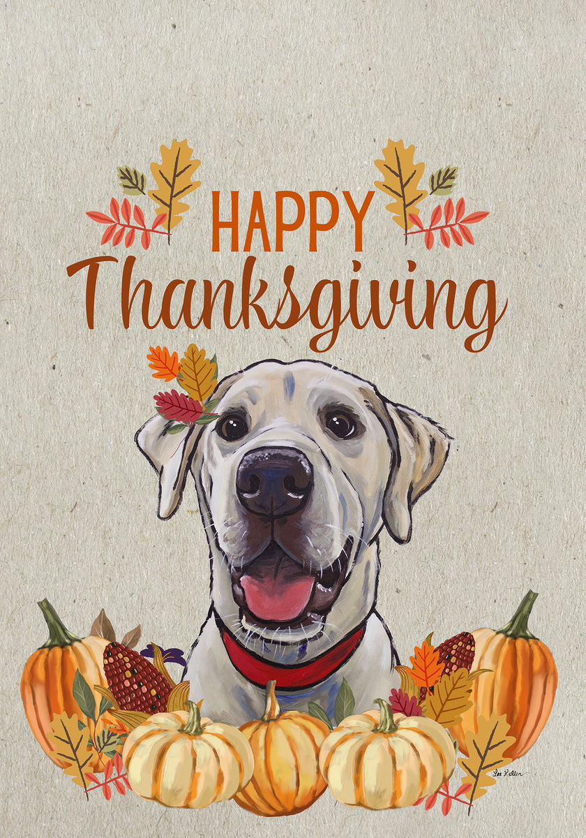 Labrador Yellow/White - Hippie Hound Studio Best of Breed Thanksgiving
