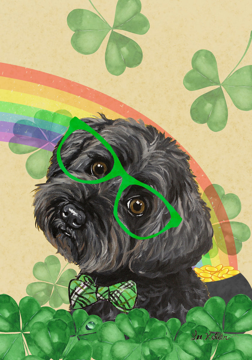 Yorkiepoo - Hippie Hound Studios Saint Patricks Day House and Garden F