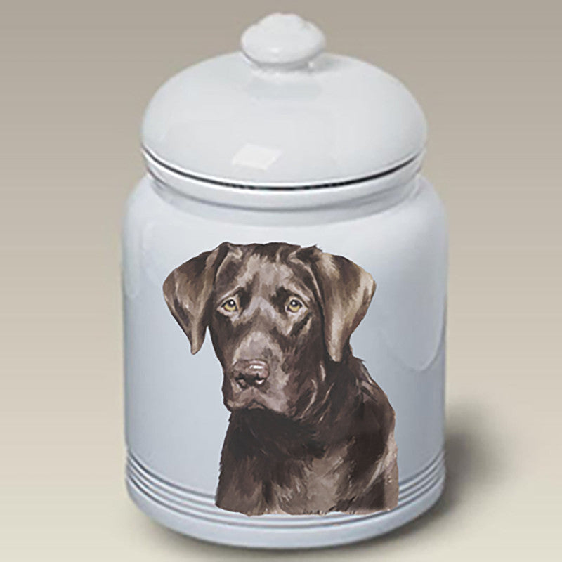 Chocolate Labrador - Best of Breed Stoneware Ceramic Treat Jars - $36.95
