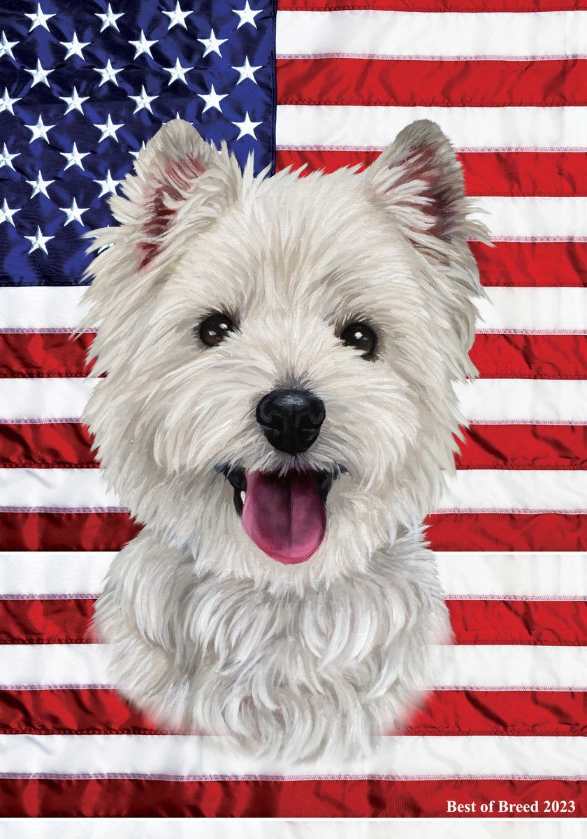 Westie - Best of Breed All-American III Outdoor Flag