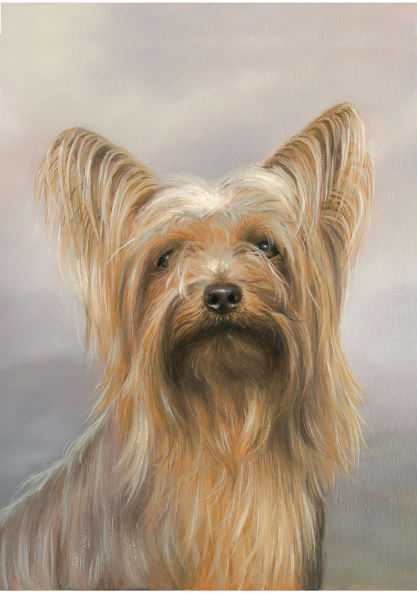 Yorkie Show Cut - Best of Breed Portrait Outdoor Flag
